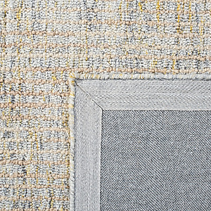 SAFAVIEH Metro Collection Area Rug - 8' x 10', Ivory & Grey, Handmade Wool, Ideal for High Traffic Areas in Living Room, Bedroom (MET151F)