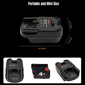 YRGJDCA for Milwaukee Battery Adapter (Convert for M18 to for Ridgid 18V)