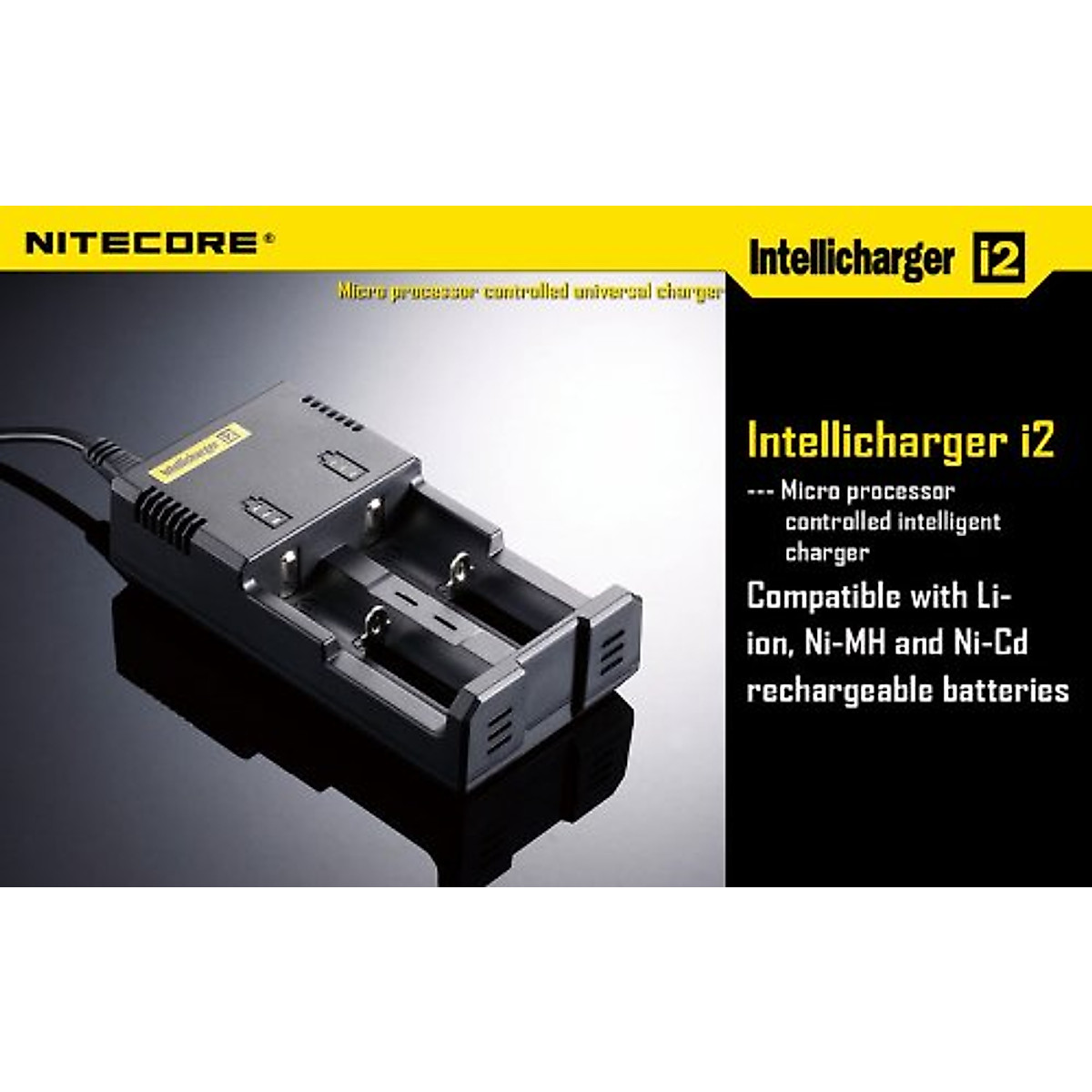 Nitecore i2 Intellicharge Charger for 18650 AAA AA Li-Ion/NiMH Battery