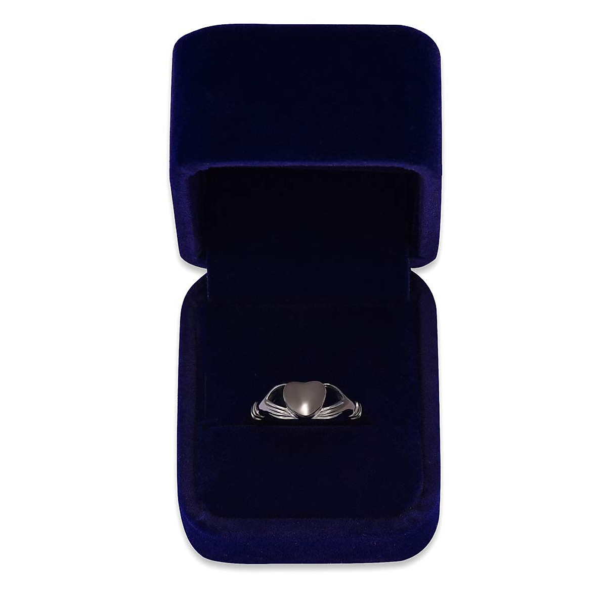 Minicremation Cremation Ring for Ashes Golden Memorial Keepsake for Ashes Urn Ring Ashes Holder Locket (Black, 6)