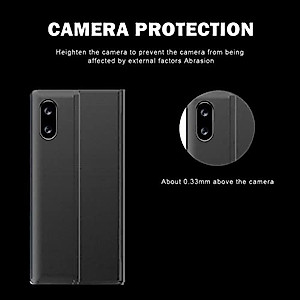 YukeTop Cover for Oppo Reno2 Case, with Stand, Clear Window + Leather + PC, Flip Cover, Cover Protection for Oppo Reno2.(Red)