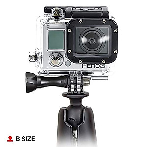 RAM Mounts RAP-B-202U-GOP1 Action Camera Universal Ball Adapter with B Size 1" Ball