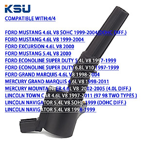 KSU Compatible With Ignition Coil Pack for Ford EXPEDITION EXPLORER F-150 F-250 F-350 F-450 CROWN VICTORIA E-150 E-250 E-350 E-450 MUSTANG THUNDERBIRD LINCOLN MERCURY 4.6L 5.4L V8 DG508 DG457(8Pack)