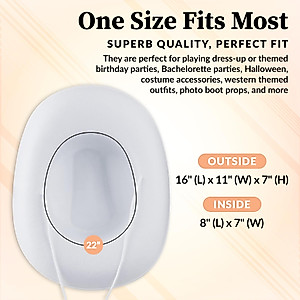 White Cowboy Hat - (Pack of 2) White Cowgirl Hat for Women and Men with Adjustable Neck Drawstring, Dress-up Parties, and Play Costume Accessories, Fits Most Teen Girls Boys, and Adults