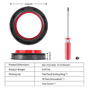 Dust Bin Sealing Ring Compatible with Dyson V11 V15 SV14 SV15 SV22 Vacuum Cleaner Canister Replacement Part Sealing Ring Assembly