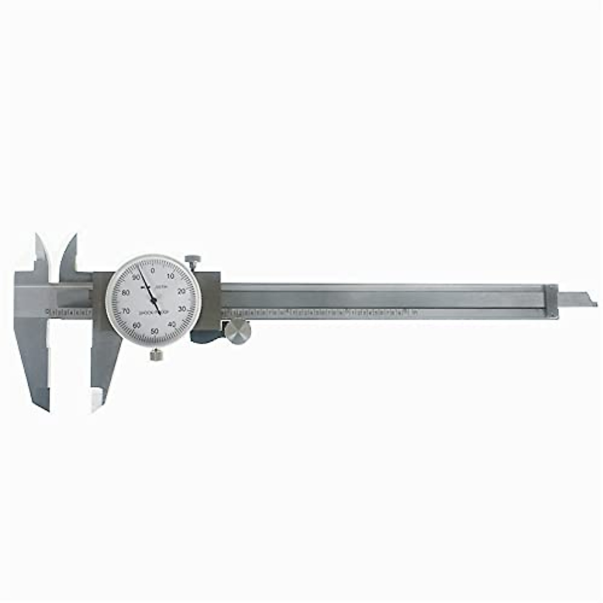 6" Dial Caliper 0.001 Stainless Steel Shockproof 4-Way Measurement with Plastic Case