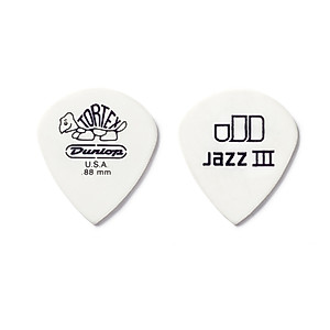 JIM DUNLOP 478R1.5 Tortex White Jazz III, 1.5mm, 72/Bag