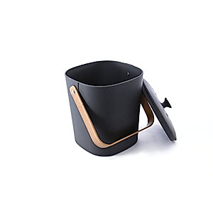 Bamboozle Kitchen Compost Bin – Indoor Countertop Food Composter, Made of Sustainable Bamboo Fiber | Graphite Color