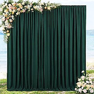 Polyester Backdrop Green Backdrop Curtain for Parties Photo Backdrop 10x8Ft Wedding Baby Shower Photography Background Photo Decor