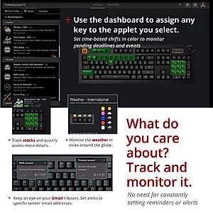 Das Keyboard 5QS Smart RGB Programmable Mechanical Keyboard for Work & Gaming, Soft Tactile Mechanical Switches, Built-in RGB Profiles, Palm Rest, Volume Knob, Aluminum Top (104 Keys, Black)