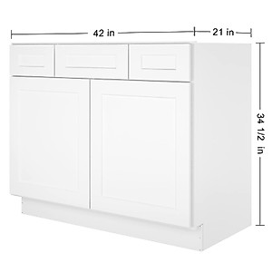 LOVMOR S-VSD42-SW-US-DF, 42" W, Shaker White