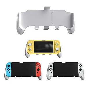 Switch Grip, Ergonomic Switch OLED Grip with Stand and Game Slots, Comfortable and Sturdy Handheld Grip Compatible with Switch and Switch OLED - Black