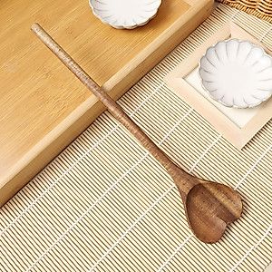 Heart Shaped Wood Spoon Long Handle Love Spoon Appetizer Serving Mixing Spoon Kitchen Utensil for Charcuterie Coffee Mothers Day Housewarming Unique