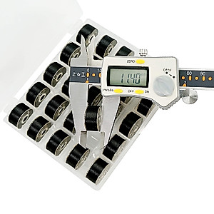 New brothread 25pcs Black 70D/2 (60WT) Prewound Bobbin Thread Plastic Size A SA156 for Embroidery and Sewing Machines DIY Embroidery Thread Sewing Thread