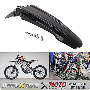 JFG RACING Sur Ron Front Fender,Motorcycle Front Fender Mudguard Plastic for Surron Sur Ron Light Bee X/S Segway X260 X160 Electric Dirt Bike EBike Black
