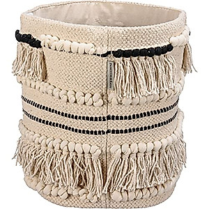 Primitives by Kathy Black Tassels Decorative Bin