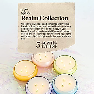 Paddywax Candles Realm Candle, 13.5 Ounces, Green, Bamboo