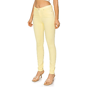 KHAKI & BLUE Cali1850 Women’s The Everyday Garment-Dyed Skinny Jeans – Soft Stretchy High Rise Comfy Casual Pants 79500JDM777_LYW 10