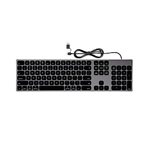Yivandi Wired Keyboard for Apple Computer – Sleek Aluminum Housing,Precise106 Keys Compatible to Mac OS,Plug-N-Play iMac/Mac/MacBook Keyboard with Numeric keypad