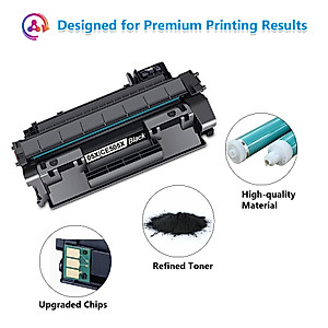 05X High-Yield Black Toner Cartridge CE505X 4-Pack with Chip Replacement for HP 05X CE505X Toner 05A CE505A Compatible with P2055 (CE456A), P2055x (CE460A), P2055d (CE457A), P2055dn (CE459A) Printer