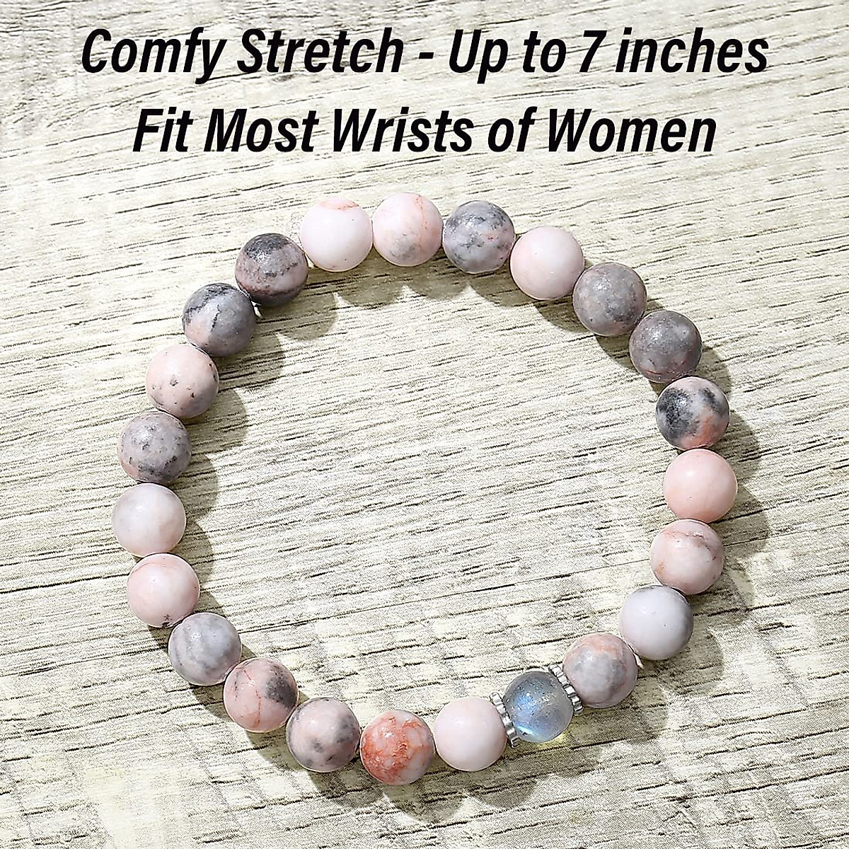 THEMEROL Gifts for Mom Birthday Gifts from Daughter Son Moonstone Bracelet Women Christmas Mothers Day Gifts Great Presents Best Mama Personalized Unique Handmade Valentines Stocking Easter Stuffers