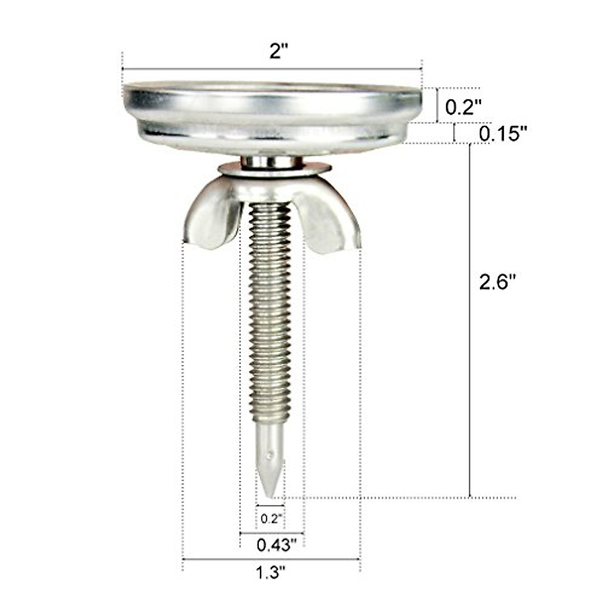onlyfire Professional BBQ Charcoal Smoker Gas Grill Char-Grillers Dia 2" Thermometer (2-Pack) Temperature Gauge