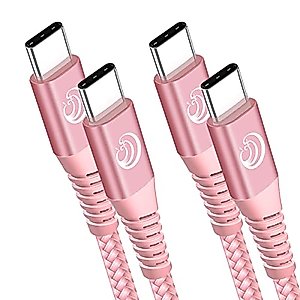 USB C to USB C Cable 2Pack 6FT USB C to C Cable 60W Fast Charging Cable Type C to Type C Cable for Samsung Galaxy S21/S20/Note20, MacBook Air/Pro, iPad Pro 2020/2018, iPad Air 4, Galaxy, etc