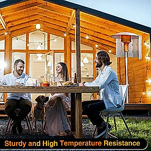 Patio Heater Reflector, Adjustable Heat Focusing Reflector Heater Reflector Shield for Round Natural Gas and Propane Patio Heaters (35 x 15 In)