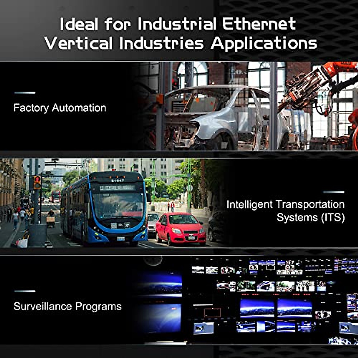 Binardat 8 Port Gigabit PoE Din Rail Industrial Ethernet Switch, 8 PoE IEEE802.3af/at, 16Gbps Switching Capacity, with One 96W PoE Power Supply