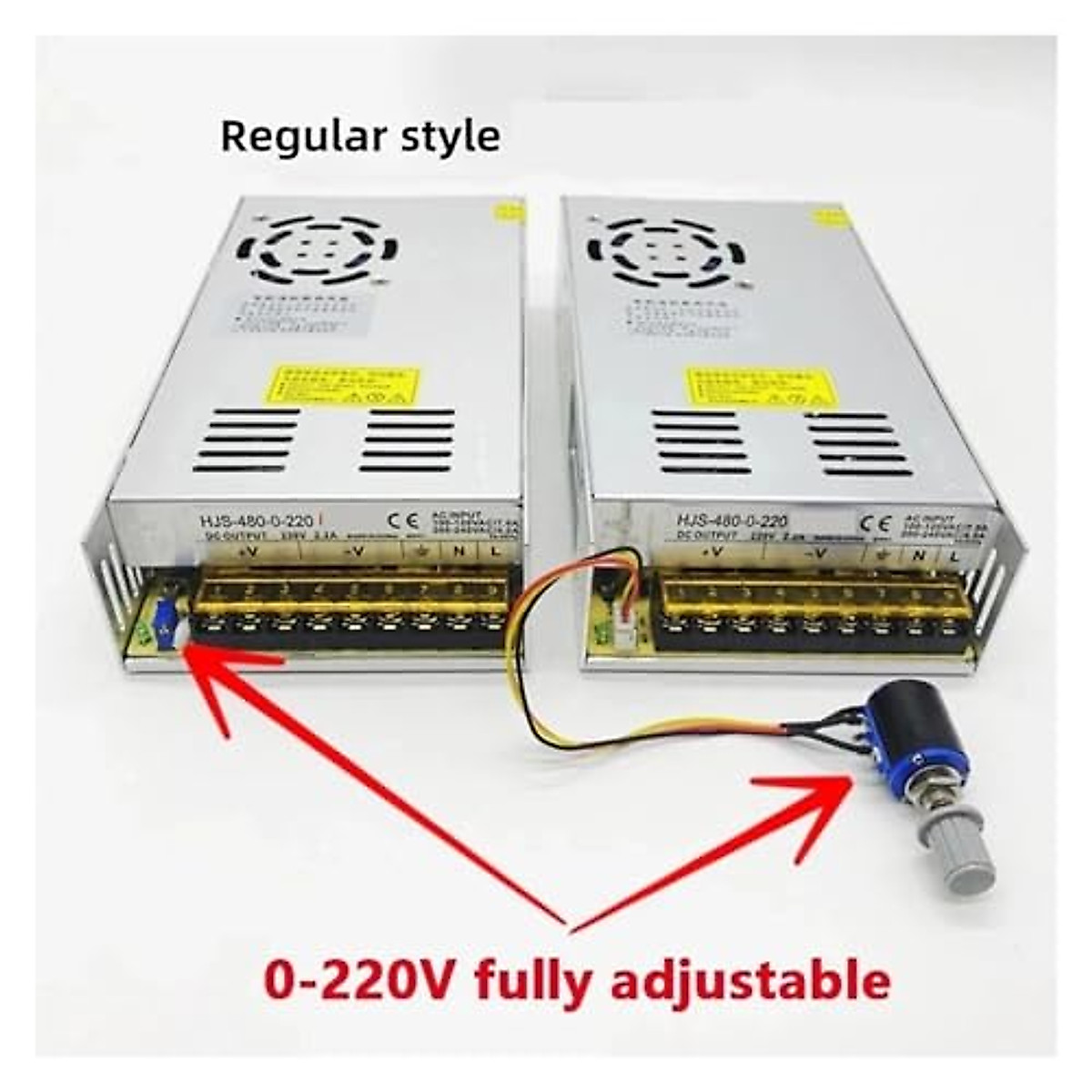 1pcs,Digital Display Voltage Adjustable stabilized Power Supply 200W 240W,Switch Power supplyAC to DC 0-5V 12V 24V 36V 48V Voltage(0-5V40A,Digital Display)