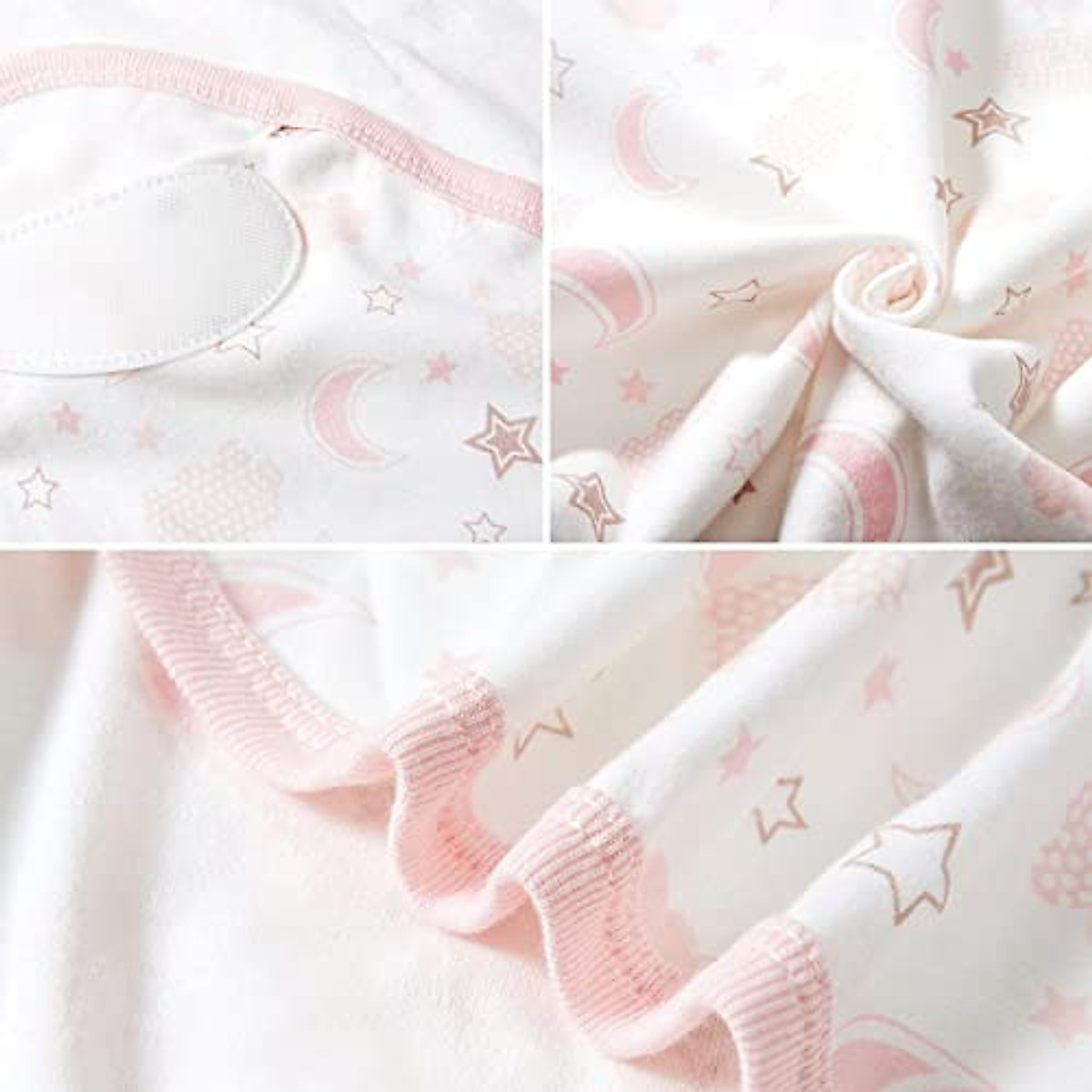 Ourcan Baby Swaddle Blankets for Boy Girl 0-3 Months 3-6 Months, Newborn Swaddle Adjustable Infant Wraps 3-Pack, 100% Combed Cotton, Large Size