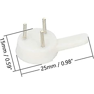 Auniwaig Hardwall Hangers Plastic Invisible Traceless Nails Hooks ​Wall Mount Non-Mark Hanging Hooks for Cinder Block Pictures Photo Frame Hanging, 25mm, 20PCS