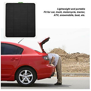 KIMISS Solar Panel Battery Kit, Portable Solar Battery Kit 12V 20W Monocrystalline Dual USB Output Battery Maintainer for RV Car Boat