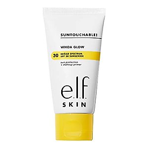 e.l.f. SKIN Suntouchable! Whoa Glow SPF 30, Lightweight Sunscreen & Makeup Primer For A Glowy Finish, Infused w/ Hyaluronic Acid, Vegan & Cruelty-Free