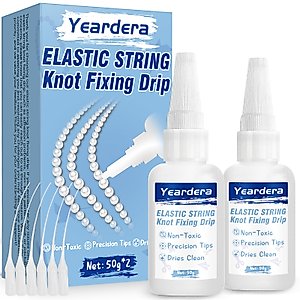 100g Clay Beads Bracelet String Professional Elastic String Kont Fixing Drip, Clear Bracelet Glue, Keep Stretchy Bracelet String Stay Perfectly Tied for Bracelet Beads, Jewelry Making Supplies