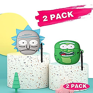 2 Pack Gkv for Airpods 3 Case for Airpod 3 (2021) Cover Unique Funny Fun Kawaii Cute 3D Cartoon Design Air Pods 3rd Generation Silicone Cases for Girls Teen Boys Kids Cucumber+Gray Rk