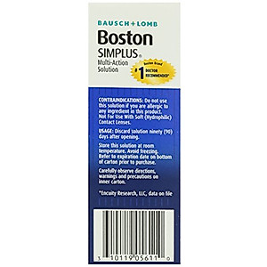 Bausch & Lomb Boston Simplus Multi-Action Solution, 3.5 oz, (for rigid gas permeable lenses)