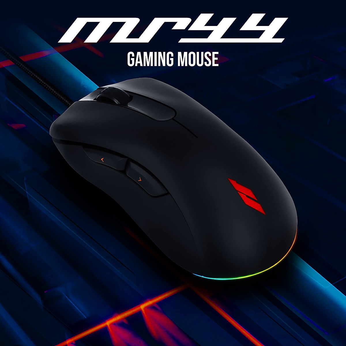 VisionTek OCPC MR44 Wired Gaming Mouse, RGB, 16000 DPI, PixArt 3389 Sensor, Programmable Macro Buttons for Windows and Mac - 901541