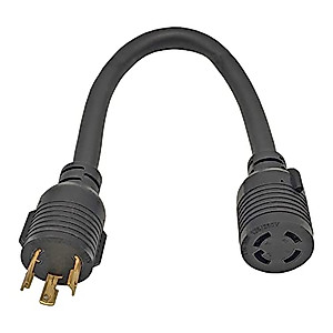 Fullsky FC-L53L43 NEMA L5-30P to L14-30R 3 Prong to 4 Prong generator adapter cord, Male L5-30P to Female L14-30 Receptacle 30A 125V