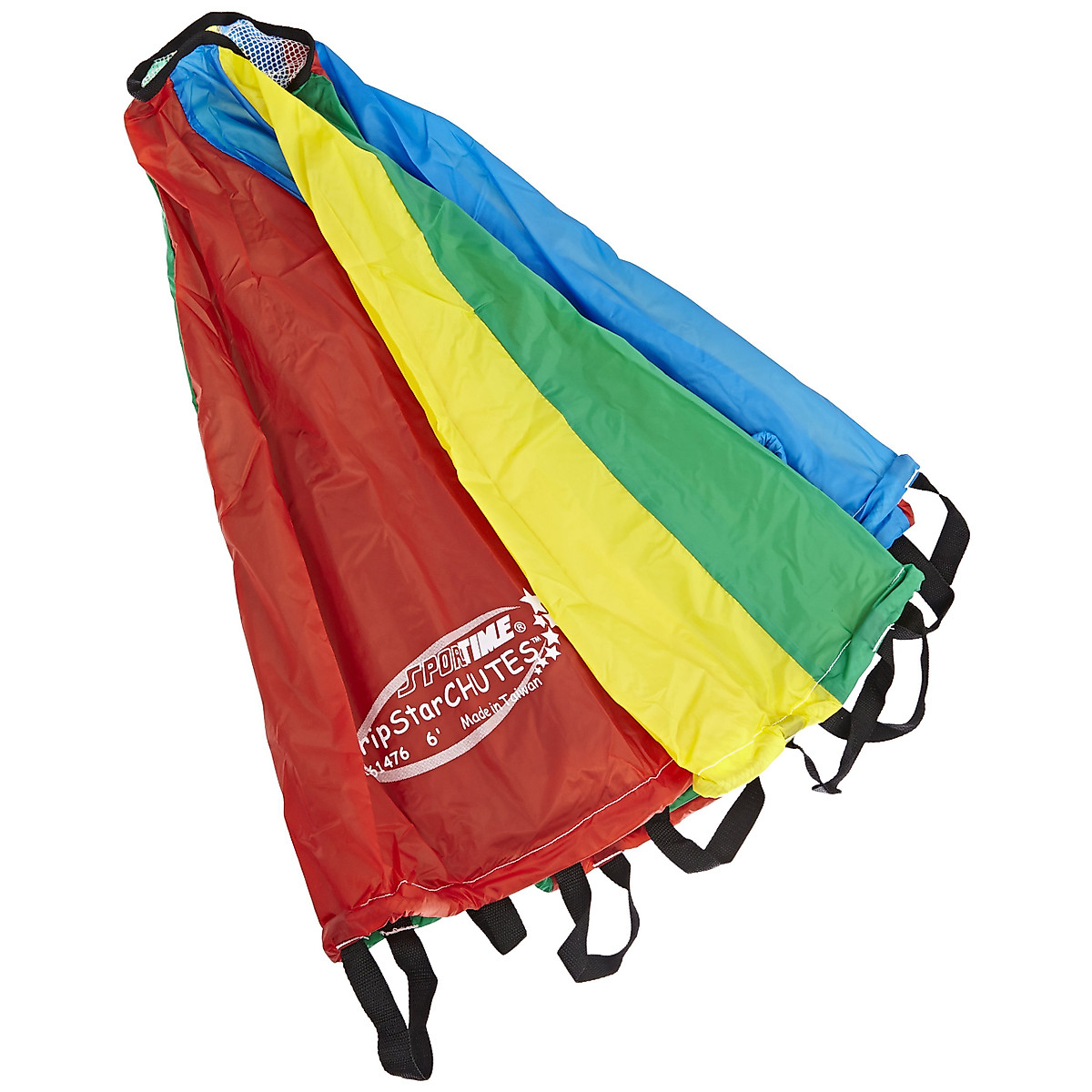 Sportime GripStarChute Parachute with 8 Handles, 6 Feet, Multiple Colors,1361476