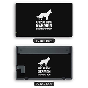 Stay at Home German Shepherd Mom Skin Protective Film Sticker Game Protector Full Wrap Compatible for Nintendo Switch for Switch