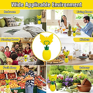 Fruit Fly Trap for Indoors, 2023 Upgrade Fruit Fly Gnat Traps for House Indoor with Yellow Sticky Pads, Non-Toxic Reusable Fruit Fly Gnat Killer Fly Catcher Comes with Bait for Plant/Kitchen (2 Pack)