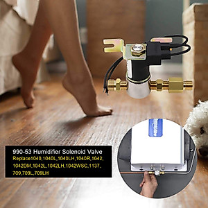 990-53 Universal Humidifier Solenoid Valve Assembly By AMI PARTS Replacement 24 Volt Humidifier Water Valve-Fit for GeneralAire Humidifier-1042 1042L 1042LH 1137