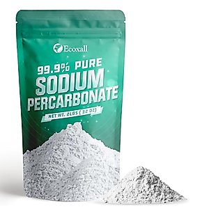 Ecoxall Premium Sodium Percarbonate - 2 Pound - 99.9% Oxygen Bleach Powder - Multipurpose Cleaner - For Laundry Stain Removal, Dishwasher, Deodorizer - Powder Stain Remover - Industrial Grade Strength