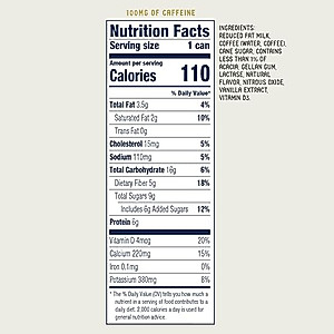 La Colombe Vanilla Draft Latte - 9 Fl. Oz. 4 Pack - 100% Arabica, Single-Origin, Brazilian Cold Brew Coffee with Lactose-Free Foamy Milk, Premium Coffee On the Go, 115mg Natural Caffeine