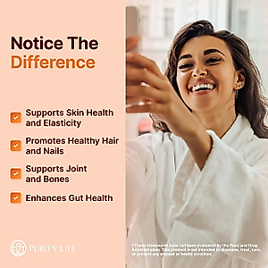 Sugar-Free Marine Collagen Gummies (90 Collagen Chews) Potent 500mg Collagen Gummy for Hair Growth, Healthier Skin & Nails, Pore Reducer & Elasticity Hydrolyzed, Gluten Free, Non-GMO, Orange Flavor