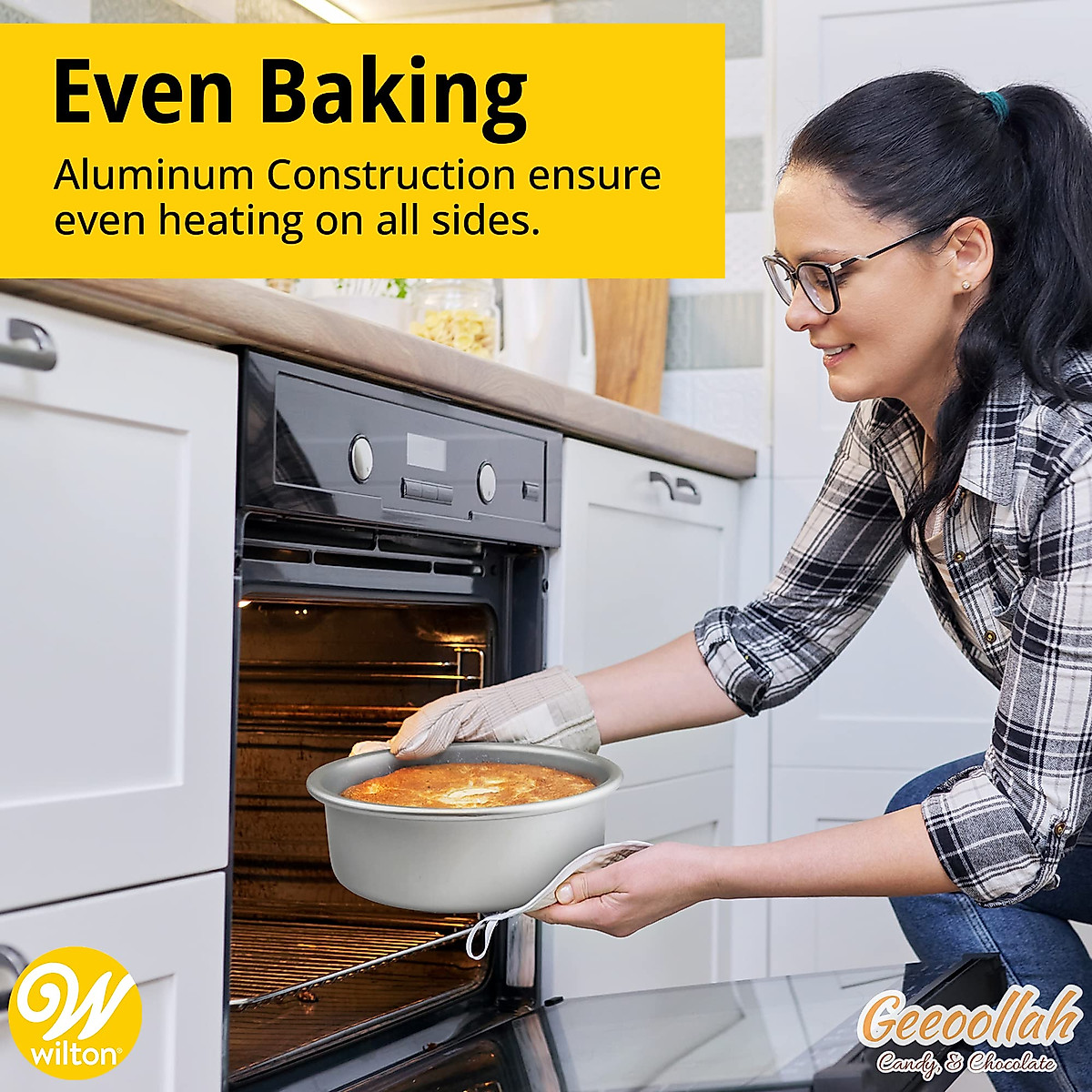 Wilton Small and Tall Pan Set – Pack of 2 Piece Cake Pans – Pan Set Made of Lightweight Aluminum – 2 x 6 inches Cake Pans Set for Baking – Pan Set for Baking Delicious Cakes