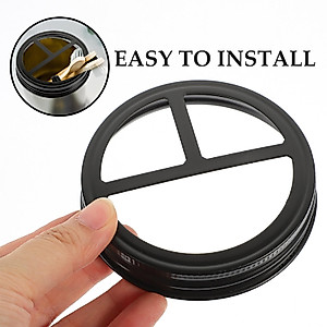 Alipis Mason Jar Bathroom Lids 2pcs Mason Jar Toothbrush Holder Lid Stainless Steel Toothbrush Cup Lids Rings Mason Jar Lid Bottle Cover Rings Apothecary Storage Jars Lids