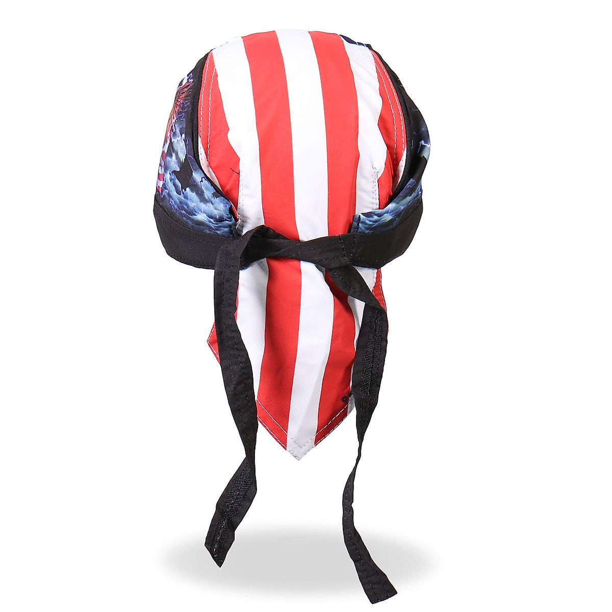 Hot Leathers HWH1017 Flag and Eagle Head Wrap (Black)