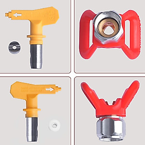 JWGJW 120028 Airless Paint Spray Gun,High Pressure 3600 PSI /517 Tip Swivel Joint with 10 Inch Extension Pole